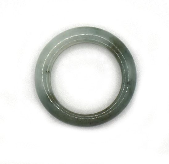 Natural Grey Jade Ring Unisex | Black Jade Ring | Mandalay Jade