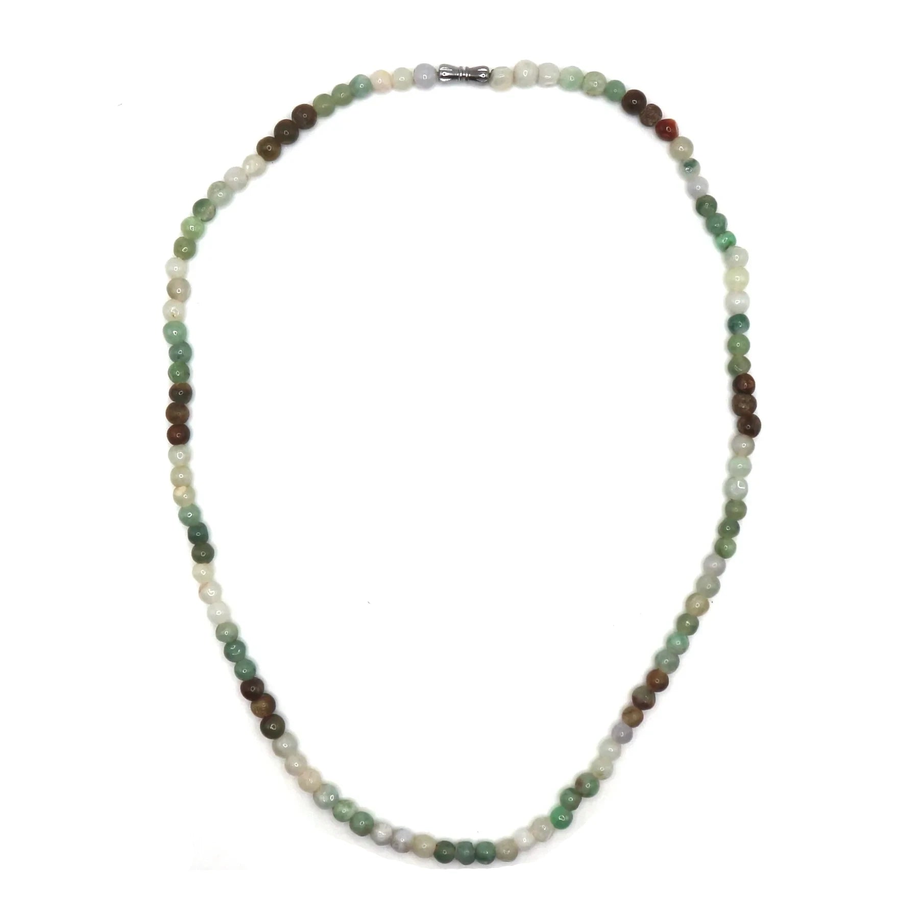 Multi Color Jade Bead Necklace | Natural Jade Necklace | Mandalay Jade